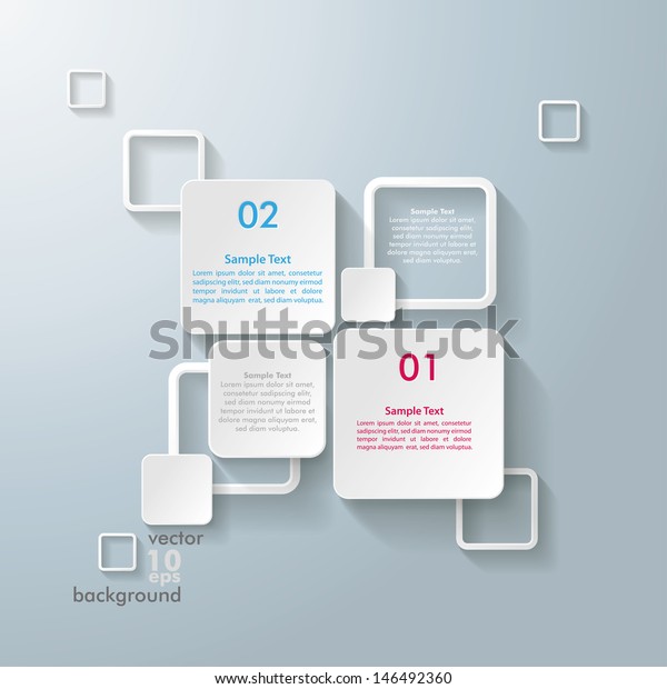 Infographic Design White Rectangle Squares On Stock Vector (Royalty ...