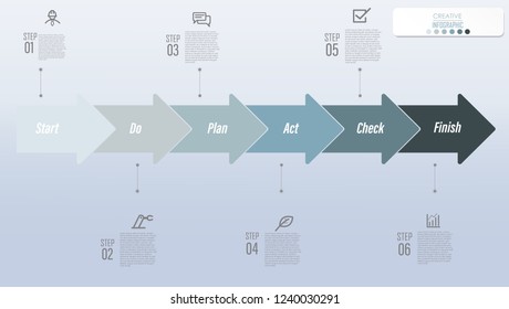 Infographic Diagram Design Step Process Flowchart Stock Vector (Royalty ...