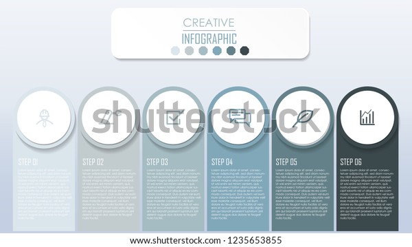 Infographic Diagram Design Step Process Flowchart: เวกเตอร์สต็อก (ปลอด ...