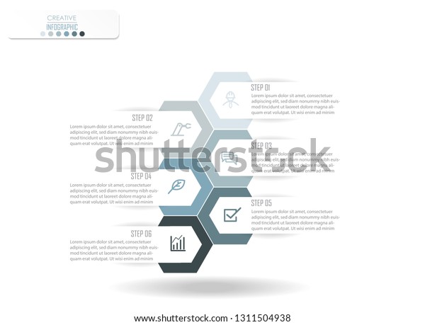 Infographic Diagram Design Step Process Flowchart Stock Vector (Royalty ...
