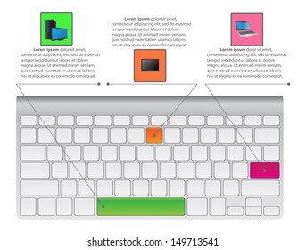 Infographic Diagram Desktop Keyboard Technology Business Stock Vector ...