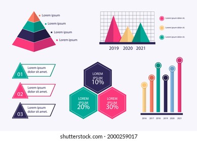 Infographic Element Set Business Information Graph Stock Vector ...