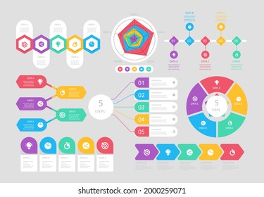 Infographic Element Set Business Information Graph Stock Vector ...