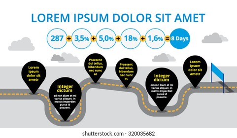 Railroad Tracks Infographic Vector Flat Style Stock Vector (Royalty ...