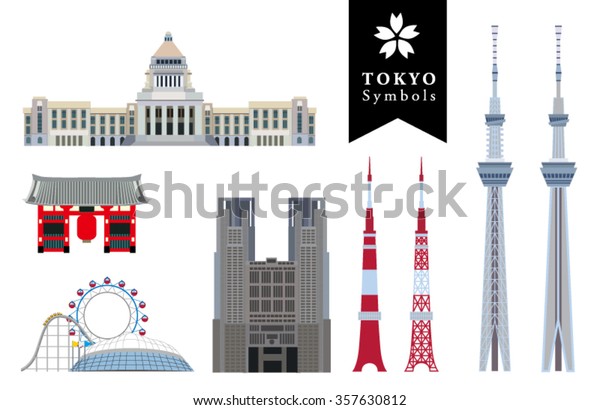 Infographic Elements Tokyo Japantokyo Symbol Vector Stock Vector ...