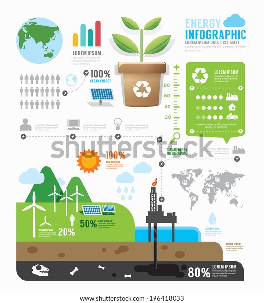 Infographic Energy Template Design Concept Vector Stock Vector (Royalty ...