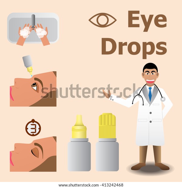 Infographic Eye Drops Vector Illustration Stock Vector (Royalty Free ...