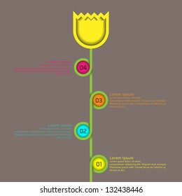 Infographic Flow Chart Flower Tulip Vector: vector de stock (libre de ...