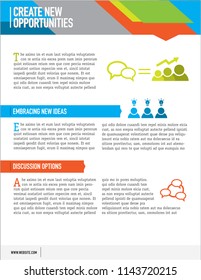 Infographic Flyer Template Stock Vector (Royalty Free) 1143720215