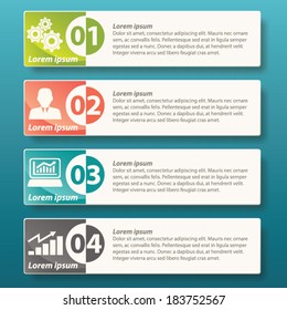 Infographic Four Label Template Design Stock Vector (Royalty Free ...