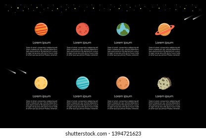 Infographic Galaxy Planets Vector Illustration Stock Vector (Royalty ...