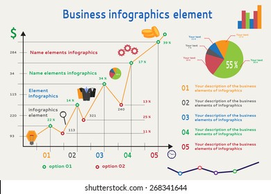 Infographic Graph Websites Banners Models Template Stock Vector ...
