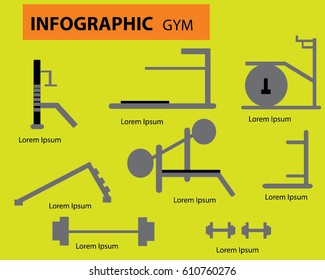 Infographic Gym Vector Stock Vector (Royalty Free) 610760276 | Shutterstock