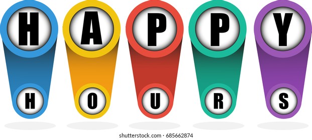 Infographic Happy Hours Time Backgrounds Stock Vector (Royalty Free ...