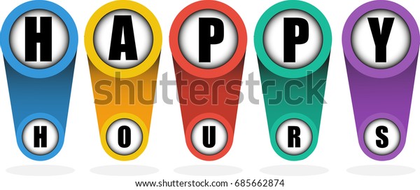 Infographic Happy Hours Time Backgrounds Stock Vector (Royalty Free ...