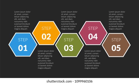 Infographic Honeycomb Chart Vector Contents Overview Stock Vector ...