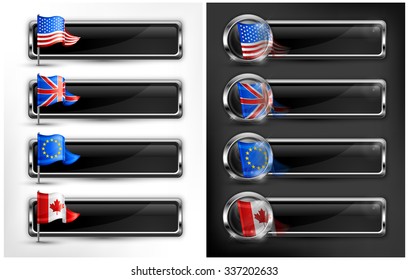 Infographic Icons Different Country Flags Vector Stock Vector (Royalty ...