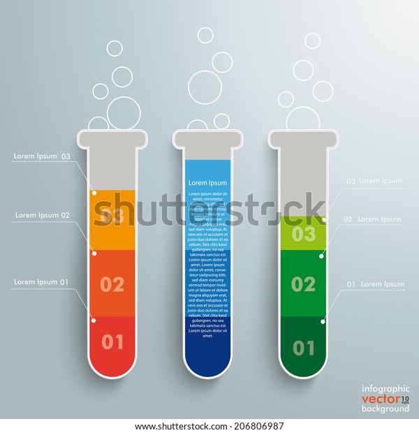 Infographic Lab Tubes On Grey Background Stock Vector (Royalty Free ...
