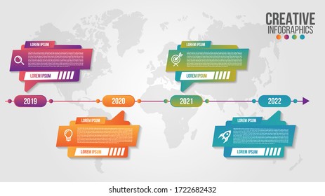 Infographic Modern Timeline Design Vector Template Stock Vector ...