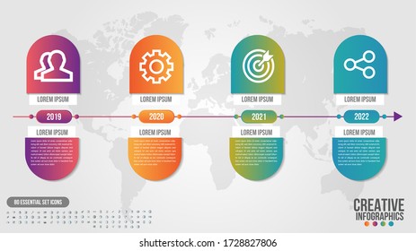 Infographic Modern Timeline Design Vector Template Stock Vector ...