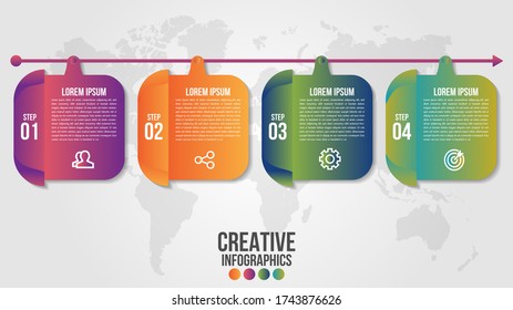 Infographic Modern Timeline Design Vector Template Stock Vector ...