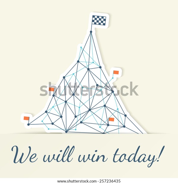 Infographic Motivation Graph Sticker Checkered Flag 库存矢量图（免版税）257236435 ...