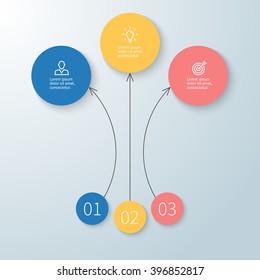 Infographic Number Options Minimalistic Design Diagram Stock Vector ...