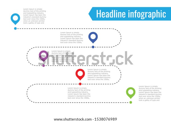 Infographic Path Dotted Line 5 Dots Stock Vector (Royalty Free ...