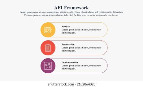 Infographic Presentation Template Afi Strategy Framework Stock Vector ...