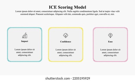 Infographic Presentation Template Ice Scoring Model Stock Vector ...