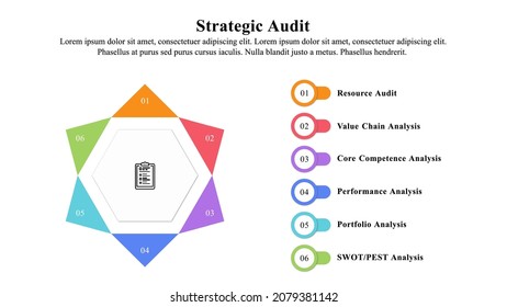 Infographic Presentation Template Strategic Audit Used Stock Vector ...