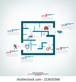 1,040 Maze infographic Stock Illustrations, Images & Vectors | Shutterstock