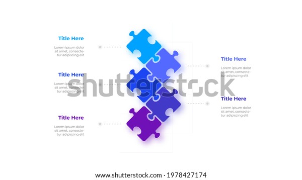 Infographic Puzzle Design Template Modern Vector Stock Vector (Royalty ...