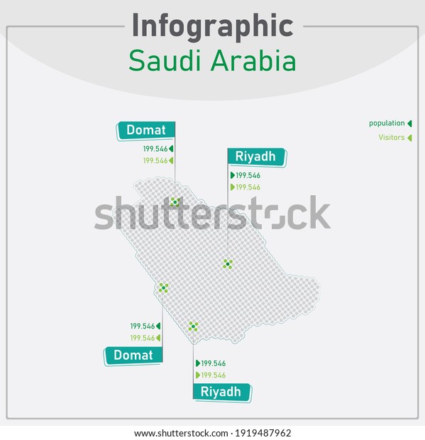 Infographic Saudi Arabia Graphic Map Stock Vector (Royalty Free ...