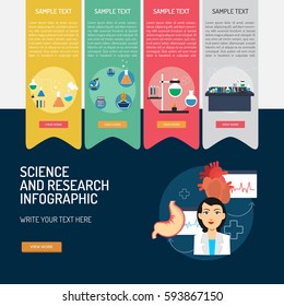 Infographic Science Research Stock Vector (Royalty Free) 593867150 ...