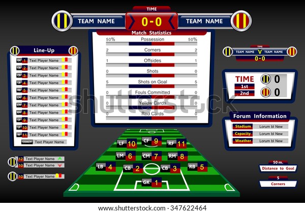Infographic Scoreboard Broadcast Graphic Lower Thirds Stock Vector ...
