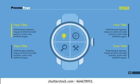 Infographic Slide Template Hand Clock Stock Vector (Royalty Free ...