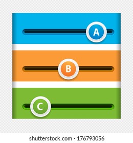 Infographic Slider Bars Buttons On White Stock Vector (Royalty Free ...