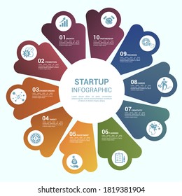 Modern Colorful 5 Step Cycle Infographic Stock Vector (Royalty Free ...