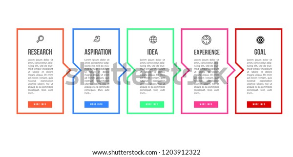 Infographic Steps Landing Presentation Trend Vector Stock Vector ...