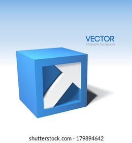 Infographic Styled Vector 3d Cube Arrow Stock Vector (Royalty Free ...