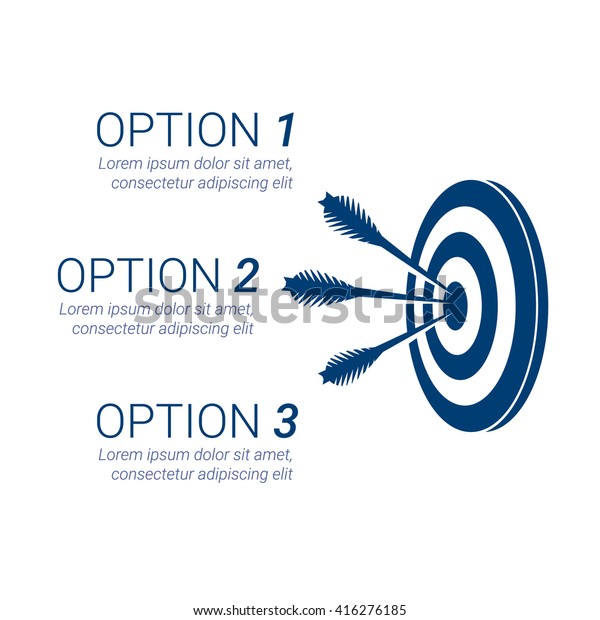 Infographic Target Icon Symbol Arrows Isolated Stock Vector (Royalty ...