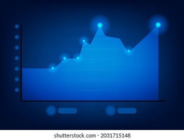 Infographic Technology Blank Glow Light Graph Stock Vector (Royalty ...