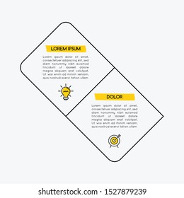 Infographic Template 2 Options Flowchart Vector Stock Vector (Royalty ...