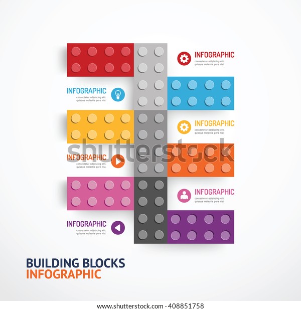 Infographic Template Building Blocks Banner Concept Stock Vector ...