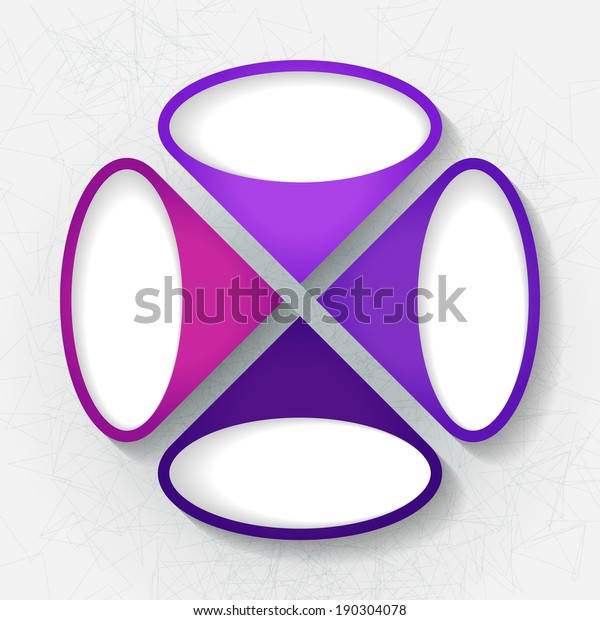 Infographic Template Four Blue Violet Labels Stock Vector (Royalty Free ...