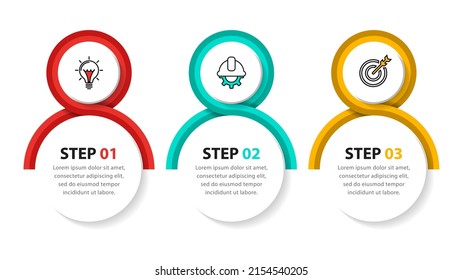Infographic Template Icons 3 Options Steps Stock Vector (Royalty Free ...