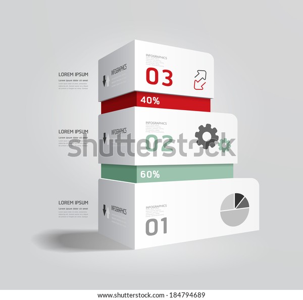 Infographic Template Modern Box Design Minimal 스톡 벡터(로열티 프리) 184794689 ...