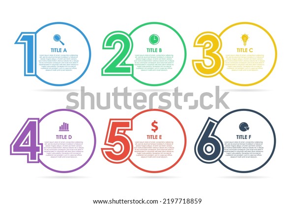 Infographic Template Numbers Business Chart Presentations Stock Vector ...