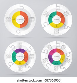 Infographic Template Pie Charts 2 3 Stock Vector (Royalty Free ...